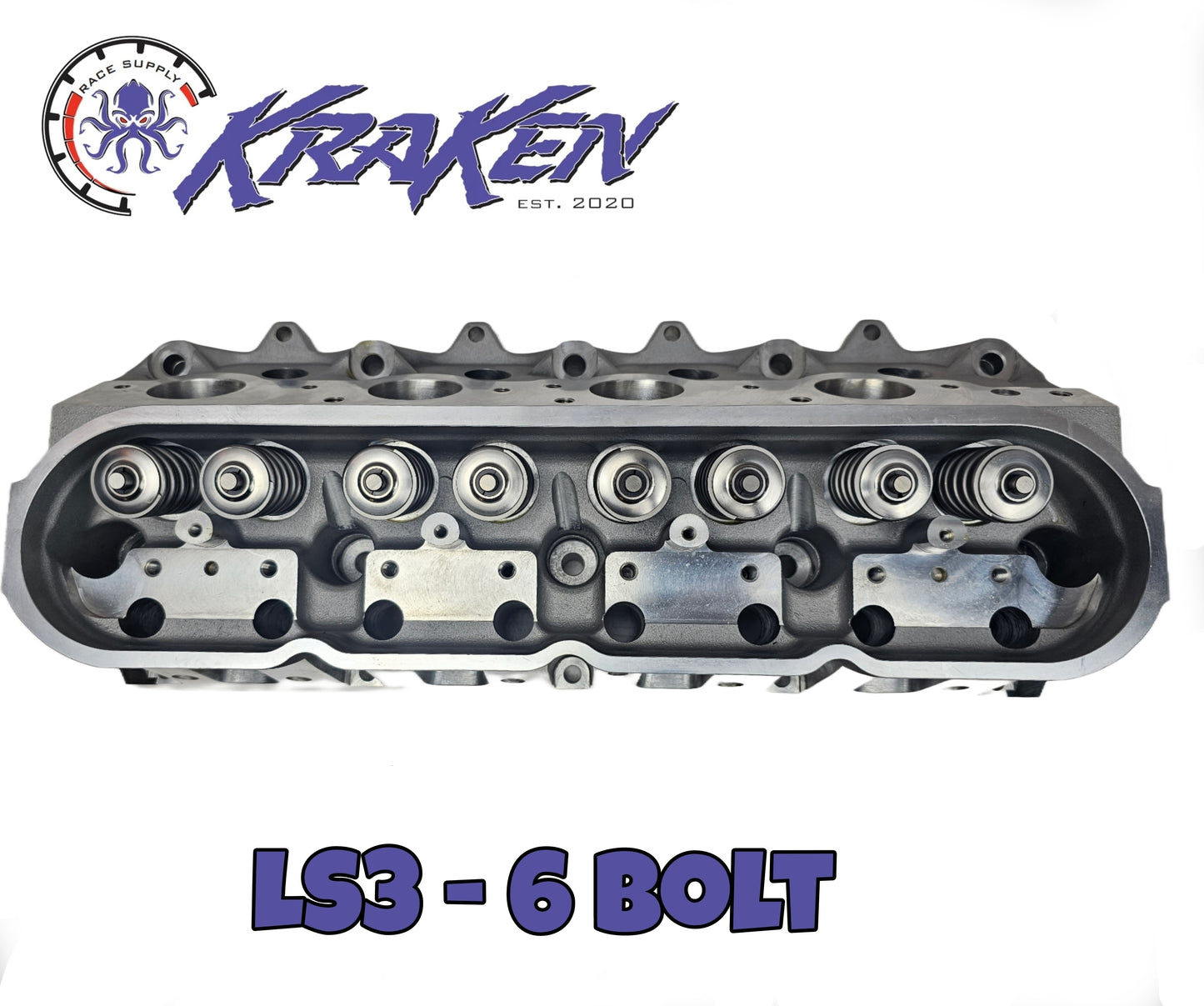 ICE- LS3 6 BOLT CYLINDER HEADS - PAIR – Kraken Race Supply